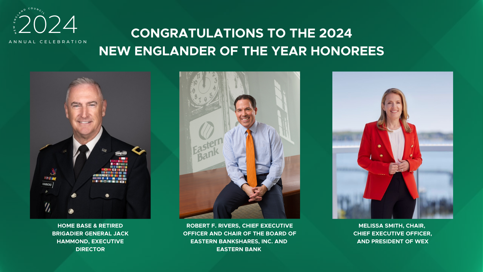 New England Council Announces Three 2024 New Englanders of the Year - New England Council